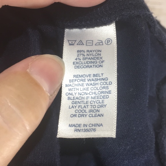 C. Wonder | Dresses | C Wonder Navy Blue Dress With Leather Shoulders ...